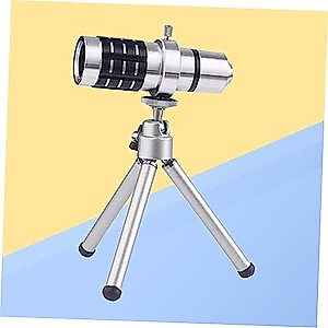 Abaodam Phone Stand Tripod Video Tripod cortinas inteligentes telephoto Lens Telephone Camera Lens kit 9 in 1 Cell Phone Video Lens Zoom Telescope Lens 12X Mobile Phone Lens Clip-on Suite