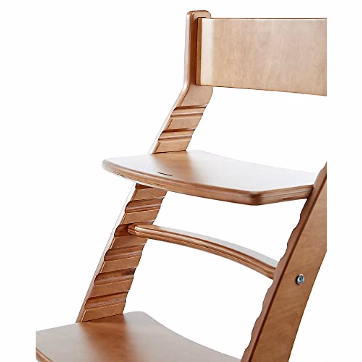 Fornel Heartwood Walnut Adjustable Wooden High Chair for Babies Toddlers and Kids Dining Highchair from 24 Months