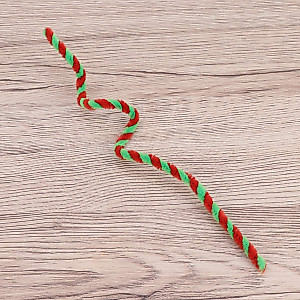 Happyyami 50pcs Christmas Cleaners Striped and Glitter Chenille Stem for Art and Crafts Creative Crafts Decorations Red and Green