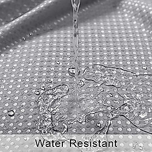 Grey and White Shower Curtains for Bathroom Modern Cool Ombre Pattern Simple Design Waterproof Waffle Cloth Fabric Polyester Shower Curtain Liner for Bath Hooks 72 Inch Extra Large Silver Light Gray