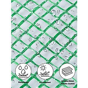 Fuuner 8.2ft×12.5ft Greenhouse Plastic, with 3 Sets Greenhouse Hoops for Plant Cover Support, Arched Steel Frame Hoops with Thickened Plastic Coated for DIY Garden Grow Tunnel