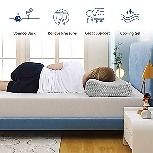 Queen Mattresses, 10 inch Mattress Queen Size Memory Foam Bed in A Box Green Tea Medium Firm