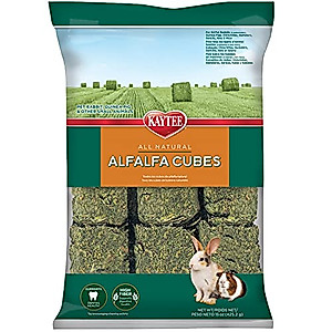 Kaytee Alfalfa Cubes for Rabbits, Guinea Pigs, and Other Small Animals, 15 oz