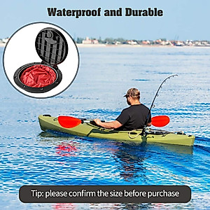 Anndason 2 PCS 6'' Black Deck Plate Kit Deck Hatch with Storage Bag for Fishing Kayak Boating