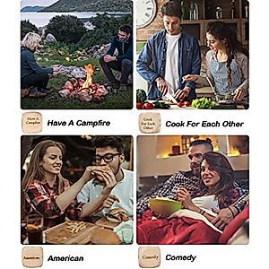 5th Anniversary Wood Gifts for Him, 5 Year Anniversary Wooden Date Night Dice Gifts for Her, 5th Anniversary Wedding Gifts for Wife, Couple Gifts for Him and Her, 5th Anniversary Happy Gift for Couple