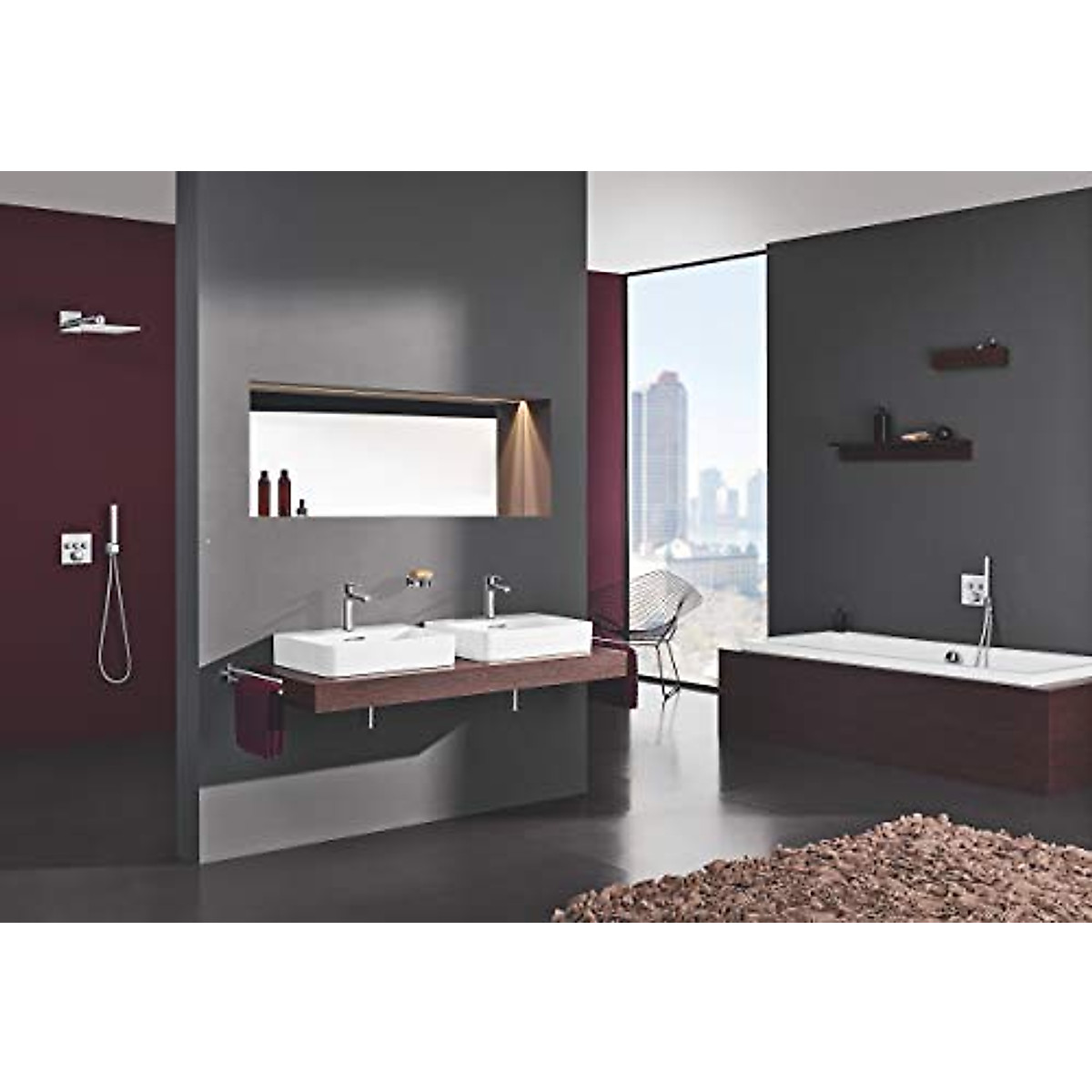 GROHE 29142000 Grohtherm Smart Thermostatic Trim With Control Module, Starlight Chrome