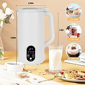 Automatic Soy and Nut Milk Maker,27oz/800ml,Food Processor,Rice Paste,Juice,Baby Food Hot Blender, Smoothie,Corn,Crushing Ice,Delay Start/Keep Warm & BPA Free (White)