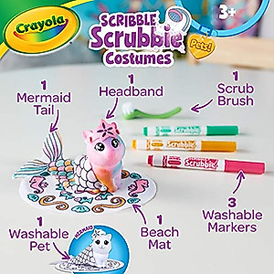 Crayola Scribble Scrubbie Mermaid Costume Playset, Toy for Kids, Gift