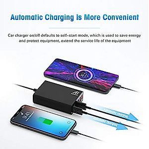 Multi Ports USB Car Charger, 96W 6 Port QC3.0 Fast Car Charger Adapter Multiple Ports, with Four Quick Charge 3.0 Port, 12V-24V Multi Device Cigarette Lighter for Smart Phone & Tablets Charging