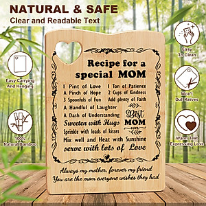 YUEYUQIU Mothers Day Gifts for Mom - Mom Birthday gifts, Thank You Gifts for Mom from Daughter Son, Mom Cutting Board Set Gift, Christmas Gifts for Mom Kitchen Decoration Gifts for Mother