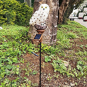 sknonr Solar Lawn Light 2pcs Waterproof LED Owl Shape Outdoor Courtyard Lawn Lighting Home Garden Courtyard Decoration 45x10.5x7.5cm