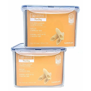 (Pack of 2) LOCK & LOCK Airtight Rectangular Tall Food Storage Container 131.87-oz / 16.48-cup