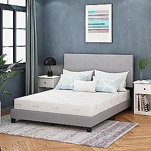 Furinno Angeland Luxury III Gel Infused Memory Foam Mattress/CertiPUR-US Certified/Pressure Relieving/Hypoallergenic, 8-Inch, Queen