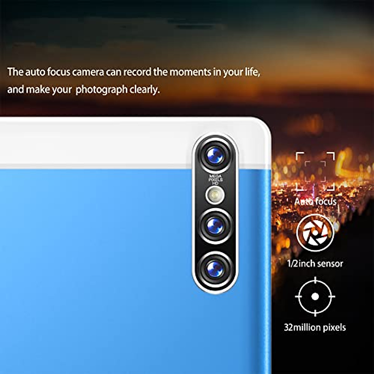 Tablet Android 5.1 Operating System 8.0-inch HD Display Quad Core Processor 1GB RAM and 16GB ROM TF Expansion Support Built-in WiFi Bluetooth GPS Tablet