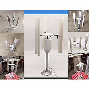KinHall Wind Turbine Vertical Axis Wind Turbine Model Three-Phase Permanent Magnet Generator DIY, 12v Vertical Axis Wind Turbine Teaching Model