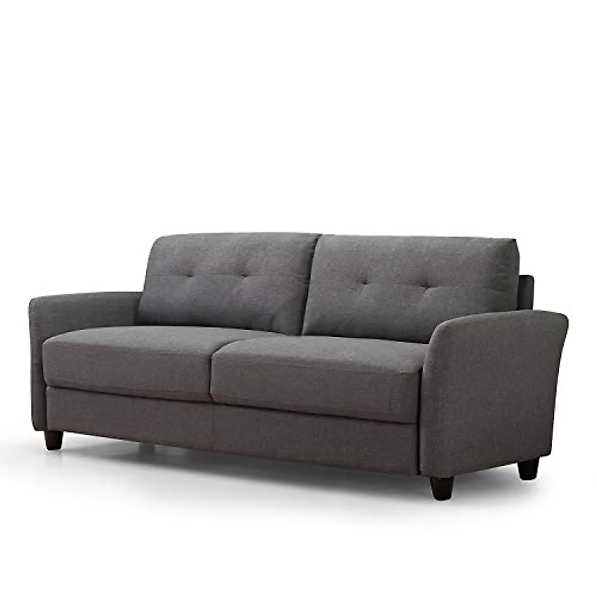 ZINUS Ricardo Sofa Couch / Tufted Cushions / Easy, Tool-Free Assembly, Dark Grey