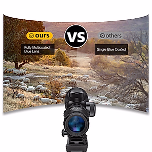 CVLIFE 3-9x40 Compact Rifle Scope Crosshair Reticle with Mounts for Quick Aiming