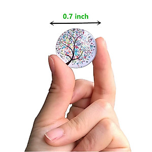 50 Beautiful Glass Refrigerator Magnets, Pretty Tree Fridge Magnets Small Magnets for Map Refrigerator Cabinet Whiteboard 0.7"