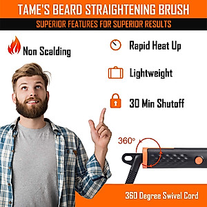 Tame's Easy Glide Beard Straightener Essential Kit and Tame's Orange Walnut Beard Soap Bundle