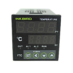 Inkbird ITC-100 PID Thermostat SSR Heat Sink Temperature Controller Relay Alarm Output 100 - 240V (ITC-100VH+ K Sensor)