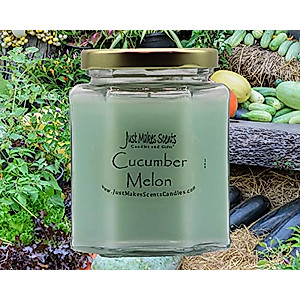 Just Makes Scents Cucumber Melon Scented Blended Soy Candle,Green