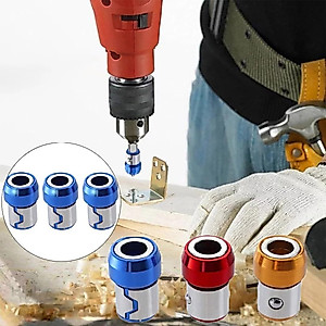 1/4 Inch/ 6.35 mm Universal Magnetic Screw Ring Bit Magnetizer Ring Metal Magnetizer Screw, Removable for Hex Screwdriver and Power Bits