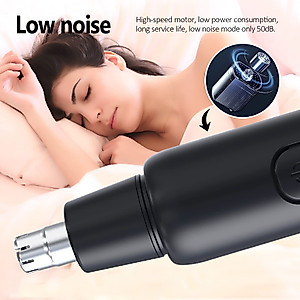 Soullco Ear and Nose Hair Trimmer for Men Rechargeable, USB Electric Nose Hair Trimmer for Women Professional Painless, Dual Edge Blades for Easy Cleansing