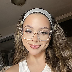 Zeelool Cat Eye Glasses Frame for Women Clear Lens Chandrika ZOP01899-02 Crystal