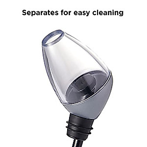 Rabbit Wine Aerator and Pourer, 7-Inch, Silver/Black/Clear