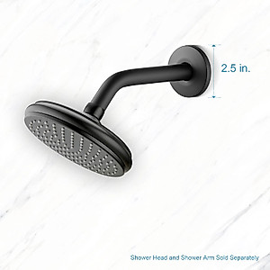 OFFO Shower Arm Flange 2.5 inches in Outer Diameter Replacement Shower Head Arm Escutcheon Plate Suitable for Most Brands Shower Head Arms, Matte Black