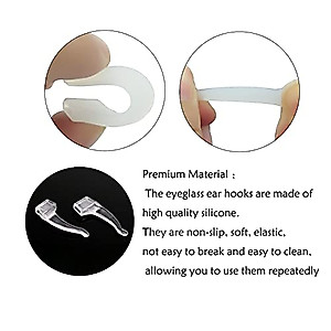 YINGFENG 15 Pairs Multicolored Anti-slip Eyeglass Ear Grips Hook, Kids and Adults Sport Eyeglass Strap Holder, Eyewear Retainer with Box, Silicone Anti Slip Holder for Glasses for Eyeglass Temple Tip