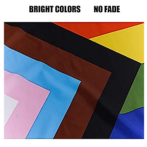 Progress Pride Rainbow Flag 3x5 ft LGBTQ Gay Pride Flags All Inlcusive Progressive Bisexual Non Binary Lesbian Transgender Flag Indoor Outdoor Wall