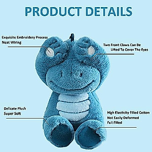 Baby Dinosaur Stuffed Animals, 16" Soft Plush Dinosaur Toy Cute Interactive Hide and Seek Plush Toys Newborn Shower Birthday Gifts for Kids and Adult