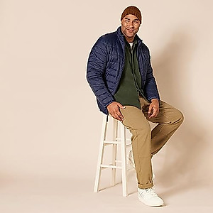 Amazon Essentials Men's Regular-Fit Long-Sleeve Two-Pocket Flannel Shirt, Olive Heather, Large