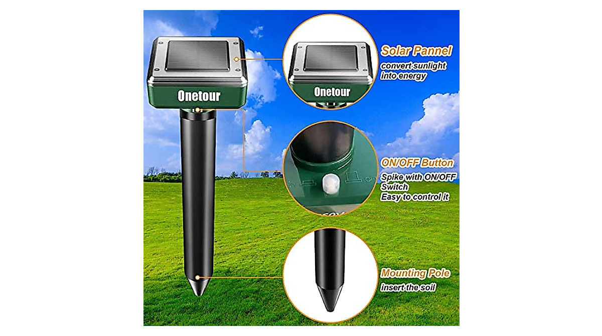 Keep Moles Out! Solar Sonic Spikes for Gopher & Vole Control