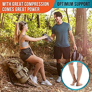 PhysFlex Compression Socks for Women and Men - Best Support for Running, Flying, Pregnancy - Graduated Compression Stockings (US, Alpha, Small, Black)
