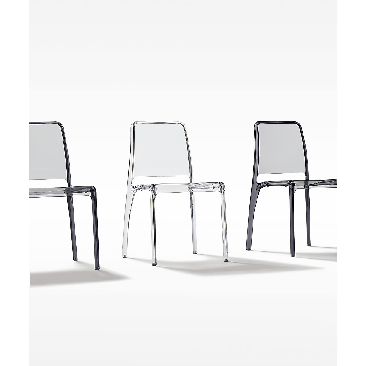 Chairs Set of 4 Extra Wide Resin Ghost Chairs with 700 LB. Weight Capacity - Clear Kitchen, Dining Room and Office Chair - Wedding Event Chair for Indoor/Outdoor Use