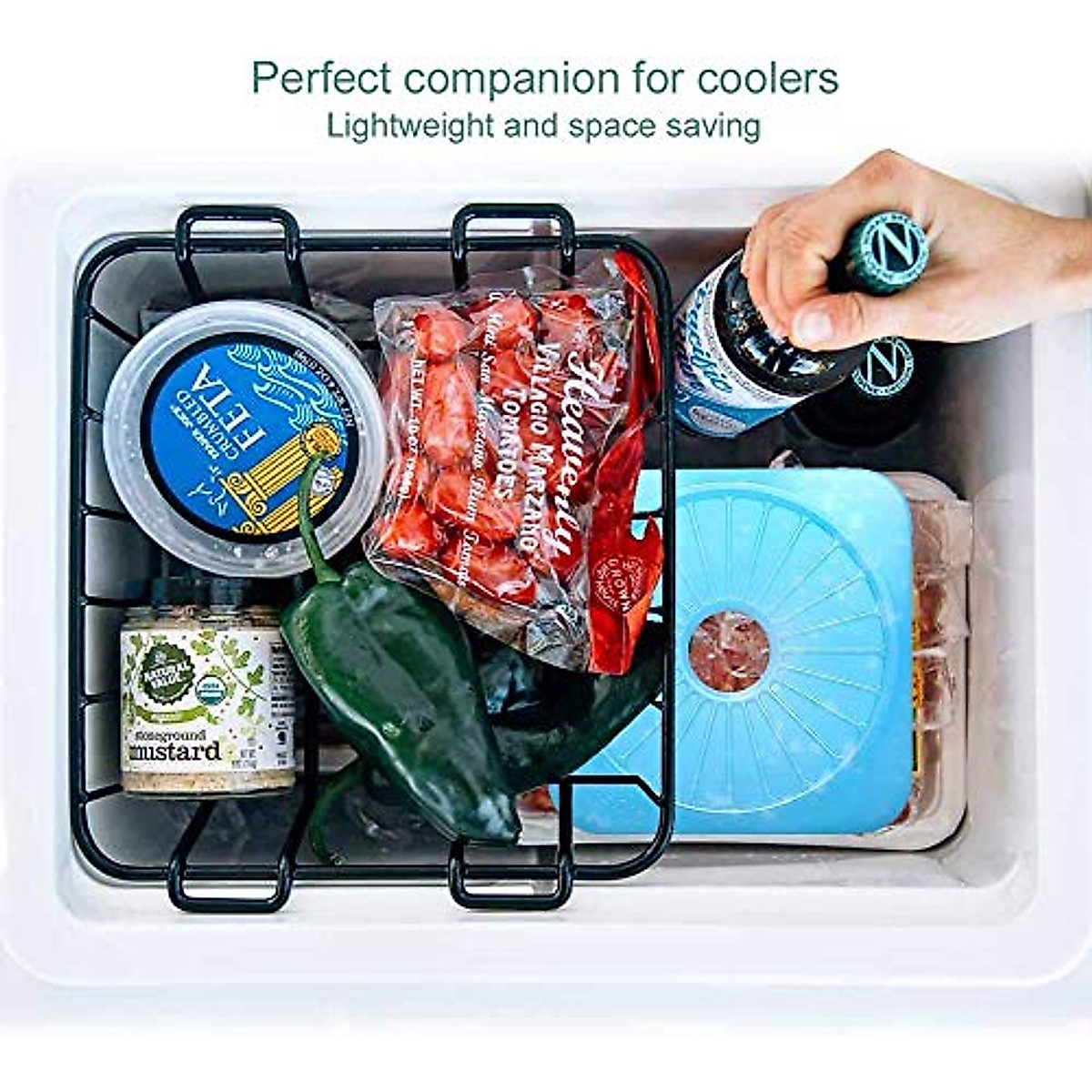 OICEPACK 10 × Cool Coolers Slim Ice Packs Quick Cooling & Long-Lasting for Lunch Box | Lunch Bags | Freezer Packs Reusable Cool Pack | Ice Packs for Office/Jobsite/Camping/Beach/Picnics/Golf