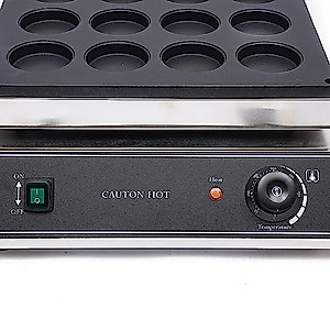 Commercial Nonstick Electric Red Bean Cake Baker Waffle Maker Machine Pancake Cake Maker Machine 16 Holes for Restaurants Kiosks 110V