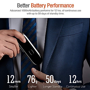 CheetahTALK Plus CM Portable AI Real-time Language Translator (Support 73 Languages) Two Way Voice Interpreter Smart Translation Compatible with ISO/Android Device- Black