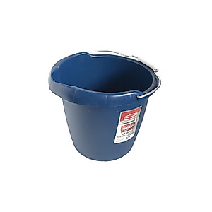 Rubbermaid Commercial Products 15QT Round Bucket, Blue, Comfortable/Durable Pour Handle, Sturdy Pail Bucket for Household Cleaning/Mopping