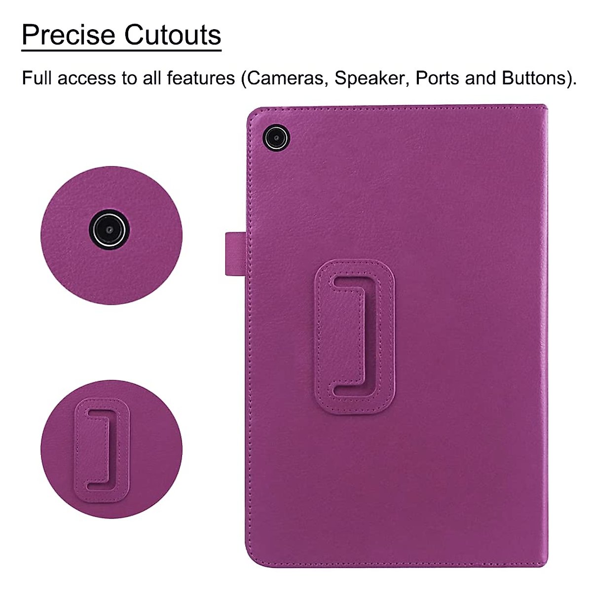 EKVINOR Case for Galaxy Tab A8 10.5” 2022 Release (Model SM-X200/X205/X207), Folio Stand Cover Case for Samsung Galaxy Tab A8 10.5” Tablet 2022 Model, Purple