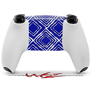 WraptorSkinz Skin Wrap compatible with Sony PS5 DualSense Controller Wavey Royal Blue (CONTROLLER NOT INCLUDED)