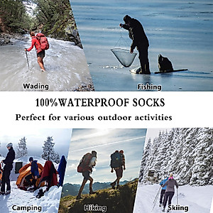 Fullsheild Waterproof Socks Unisex Waterproof Breathable Socks Outdoor Hiking Wading Fishing Trail Golf Socks for Men Women