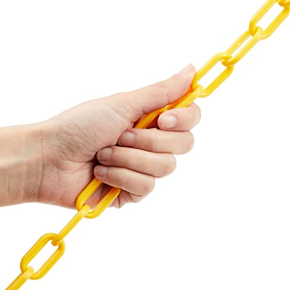 Stockroom Plus 100-Feet Plastic Chain Links - Privacy Safety Barrier for Fence, Gate, Privacy (1.5-Inch, Yellow)
