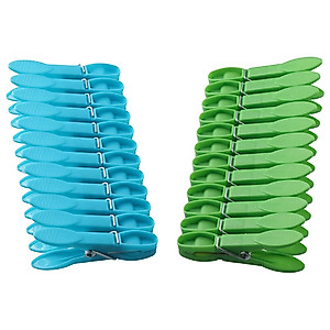 hobbyme 48Pcs Colorful Plastic Clothespins,Heavy Duty Laundry Clothespins,Mini Air-Drying Clothing Clips Set,Small Colored Clothes Pegs for Towel Food Package