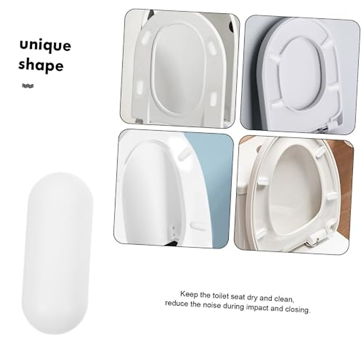 Veemoon 8pcs Toilet Seat Cover Bidet Toilet Seat Buffers Bumpers for Toilet Seat Toilet Seat Bumper for Bathroom Toilet Seat Bumper Replacement Kit Toilet Bumpers for Seat White Ldpe