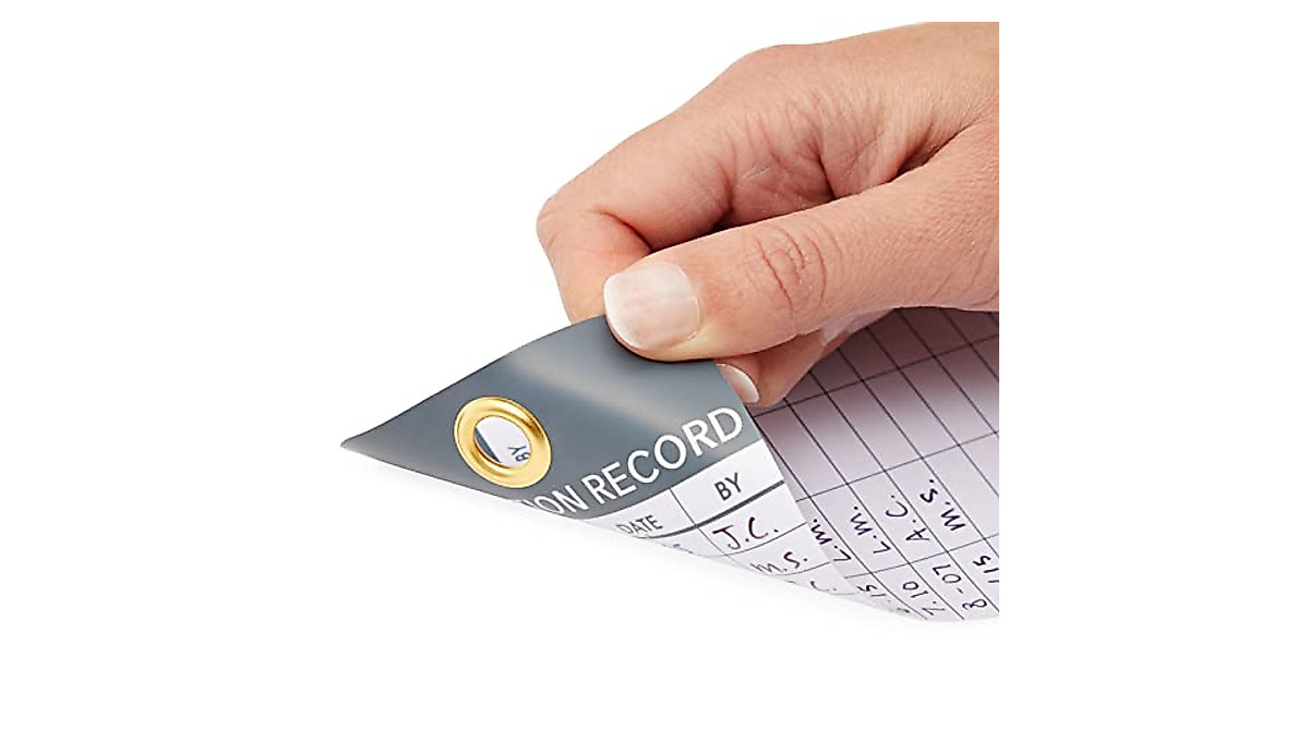 24 Pack Safety Inspection Tags, Record Label Tags with Cable Ties for ...