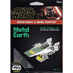 Fascinations Metal Earth Star Wars Rise of Skywalker Resistance A-Wing Fighter 3D Metal Model Kit