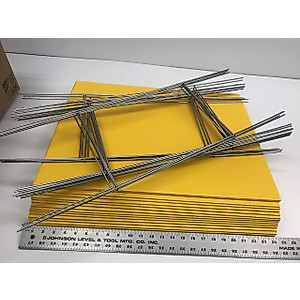 Yard Signs Pack of 10 (Yellow) 18x24 inches Corrugated Plastic & 10 Stake 30 Inches Tall for Garage Sale, for Rent, Open House, Estate Sale, Now Hiring, or Political Signs